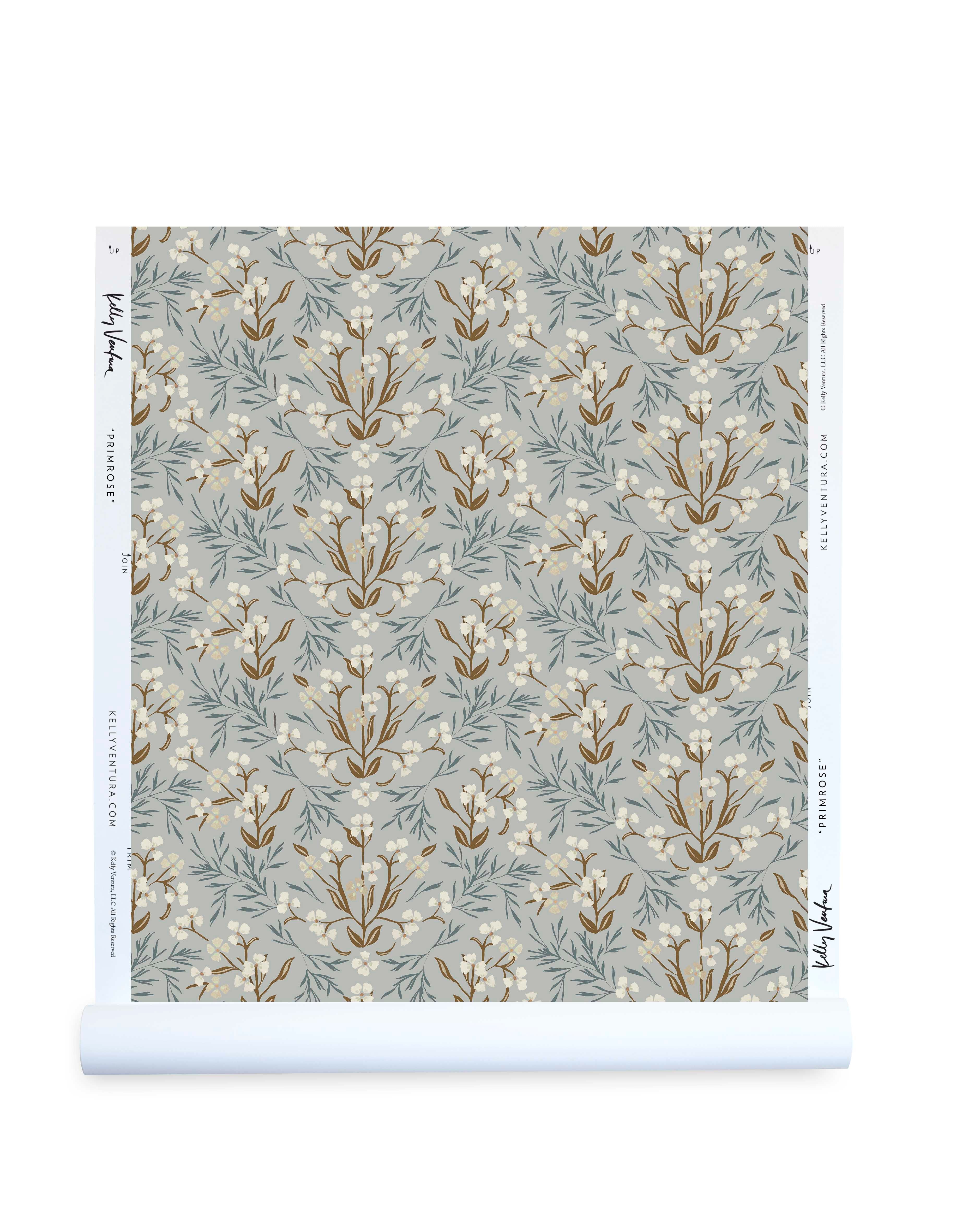 Primrose in Sky Wallpaper – Kelly Ventura Design